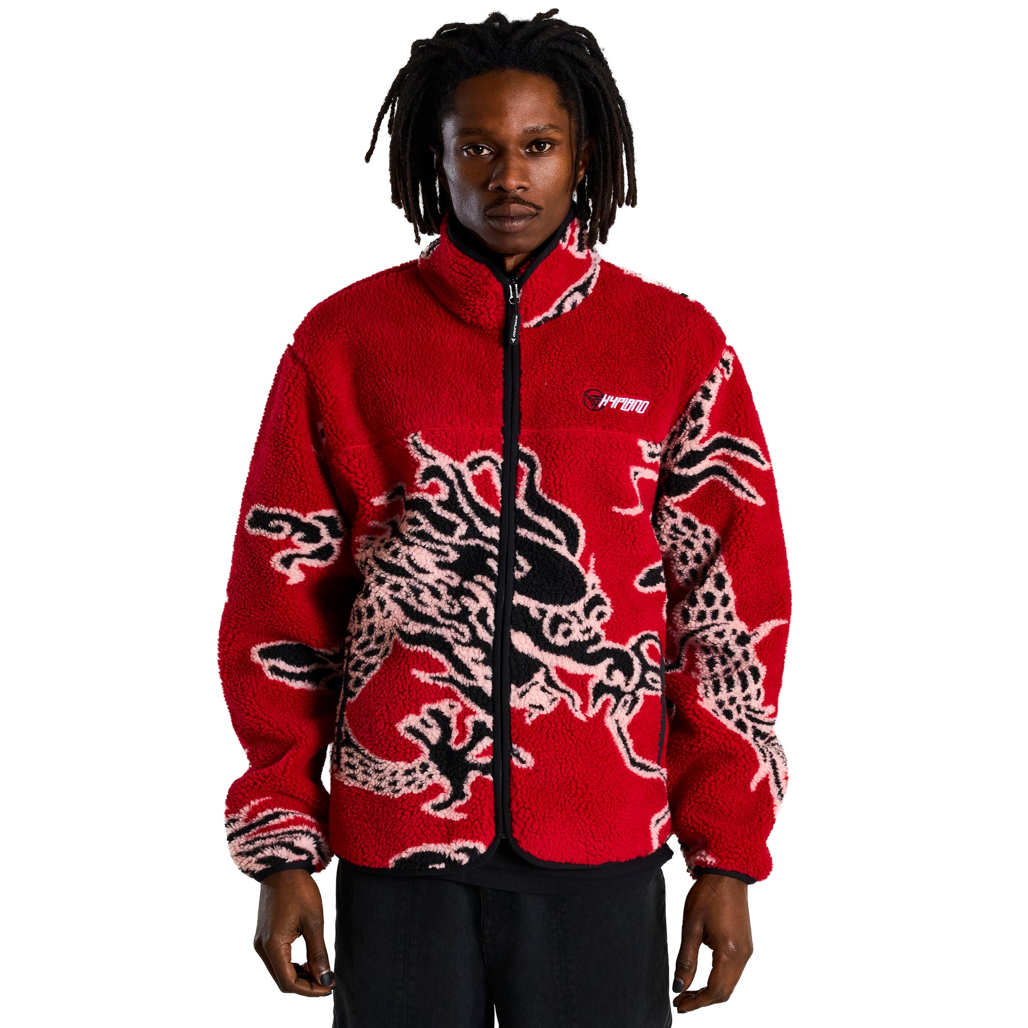 YEAR OF THE DRAGON SHERPA JACKET (RED) – Hypland