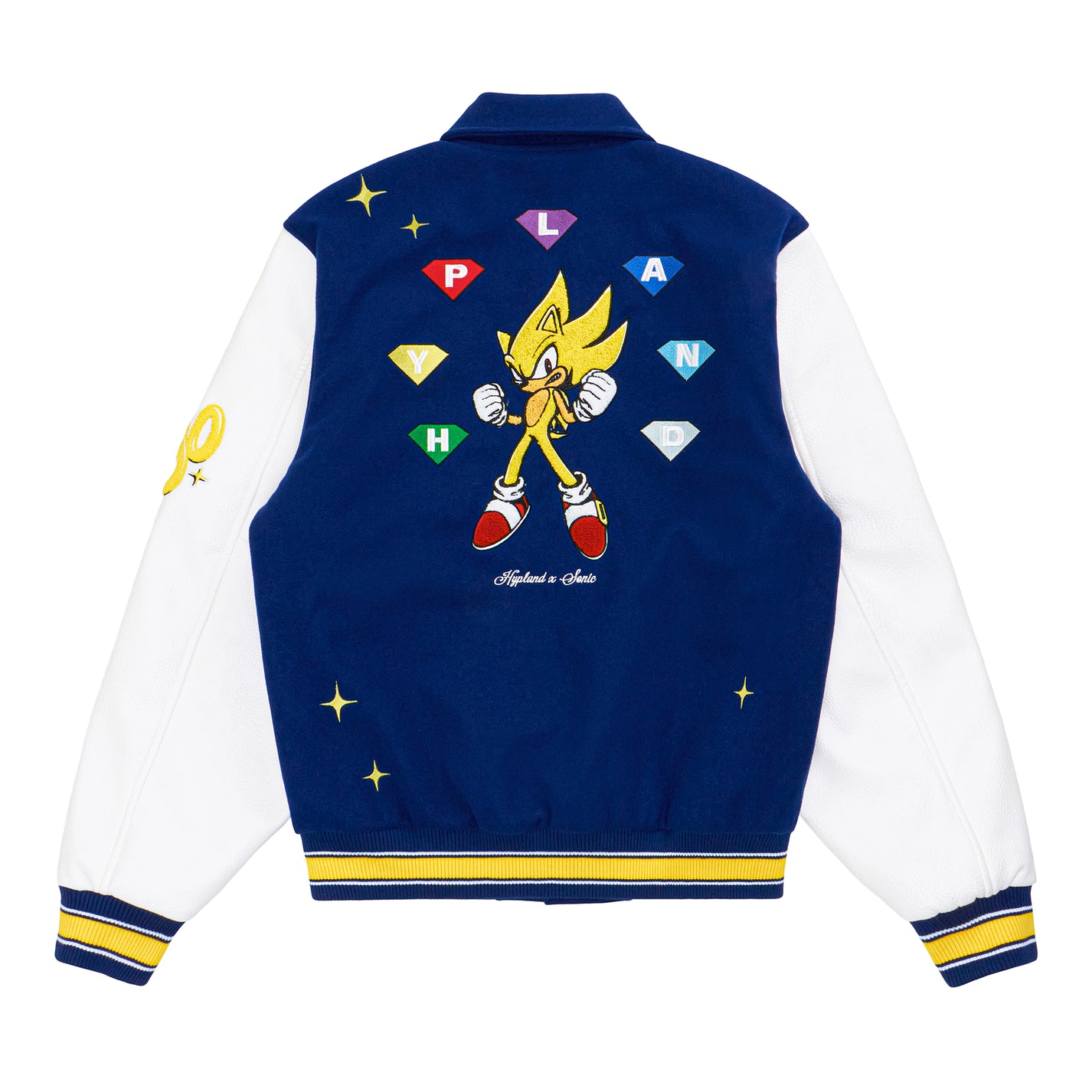 SUPER SONIC VARSITY JACKET (NAVY) – Hypland